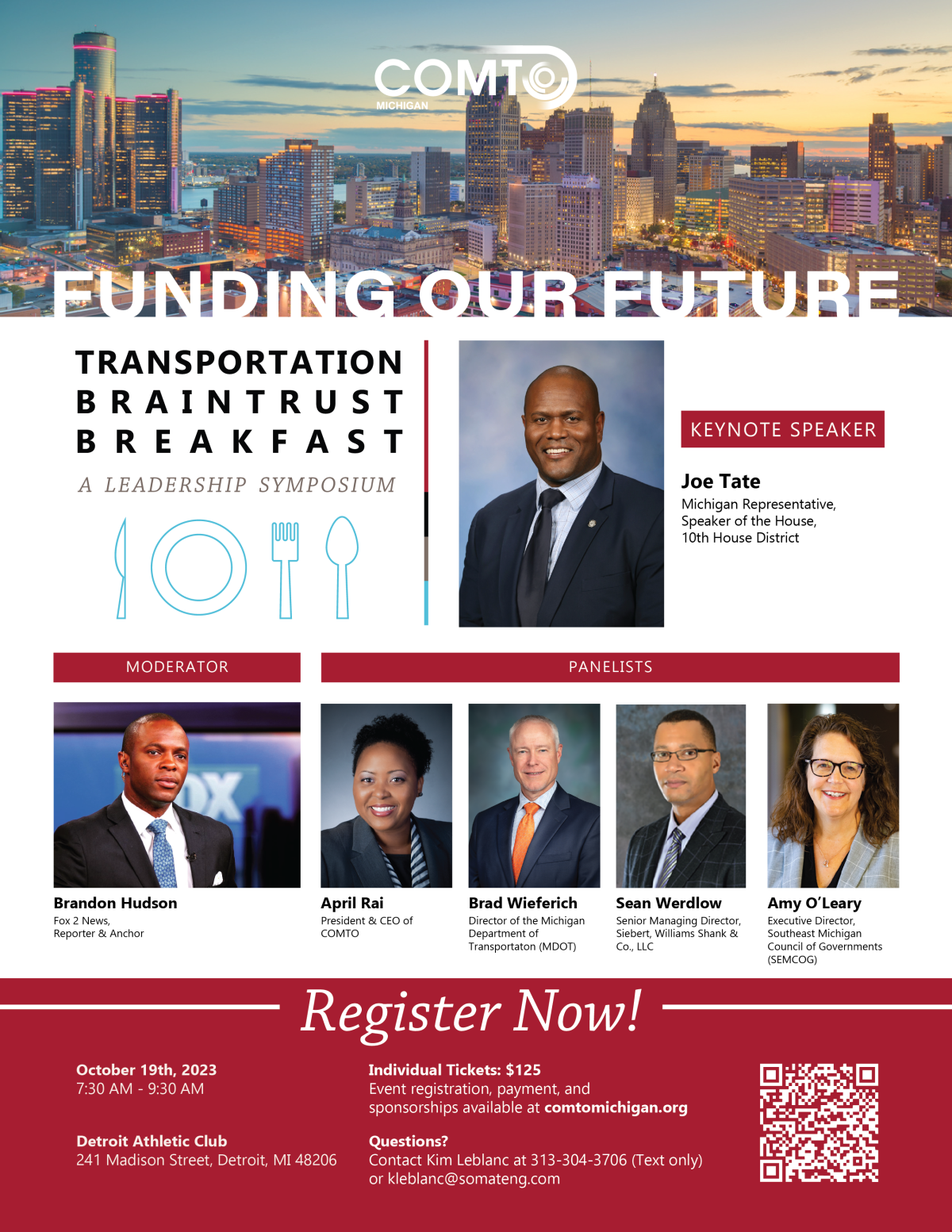 COMTO Michigan 2023 TRANPORTATION BRAINTRUST “Funding Our Future” | COMTO